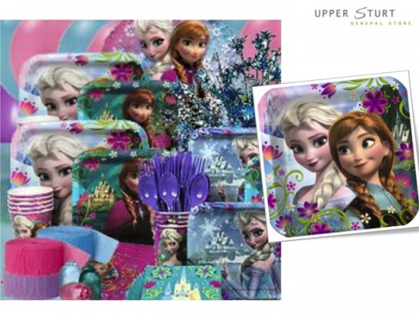 Disney Frozen Party Square Dinner Plates - 8 Pack - Upper Sturt General ...